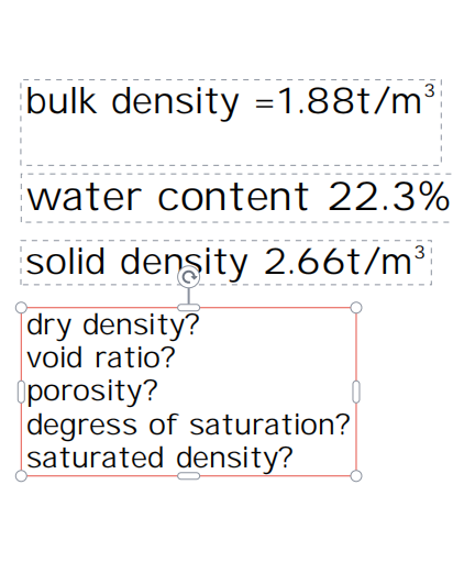 Solved bulk density =1.88t/m3 water content 22.3% solid | Chegg.com
