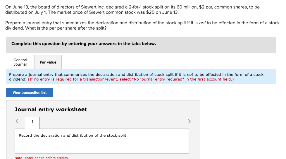 Solved On June 13, the board of directors of Siewert Inc. | Chegg.com