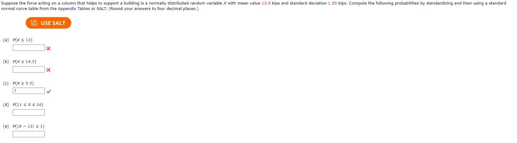 Solved hormal curve table from the Appendix Tables or SALT. | Chegg.com