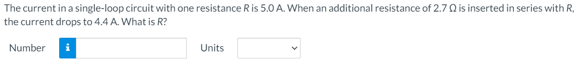 Solved The current in a single-loop circuit with one | Chegg.com
