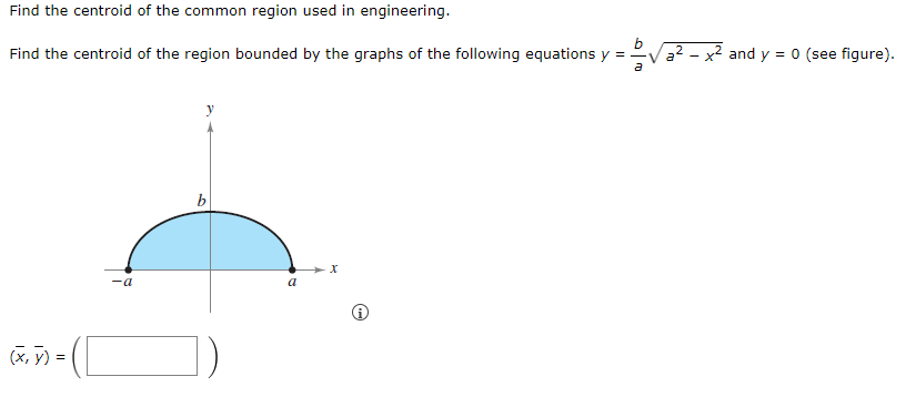 Solved Find the centroid of the common region used in | Chegg.com