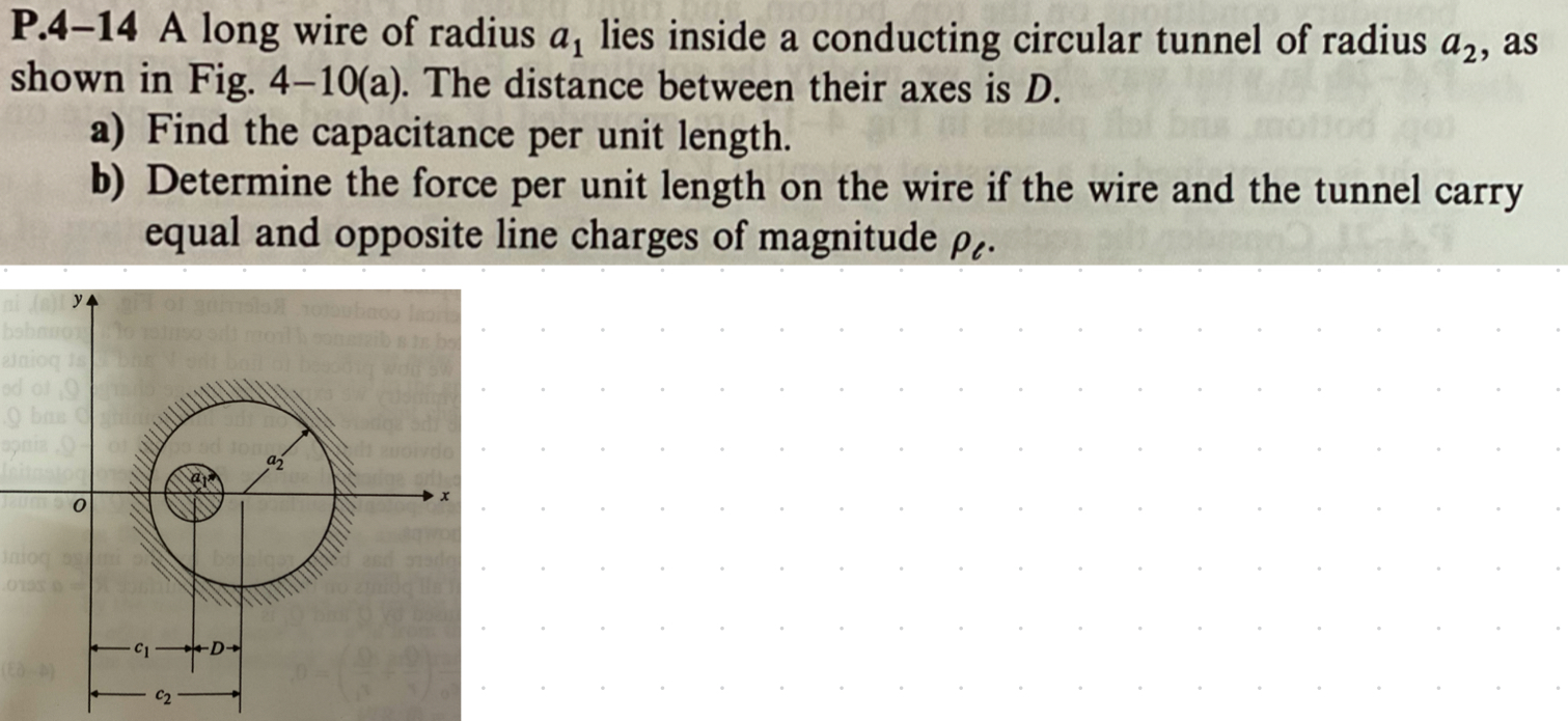Solved P.4-14 ﻿A long wire of radius \( ﻿a_{1} \) ﻿lies | Chegg.com