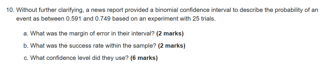 Solved 10. ﻿Without further clarifying, a news report | Chegg.com