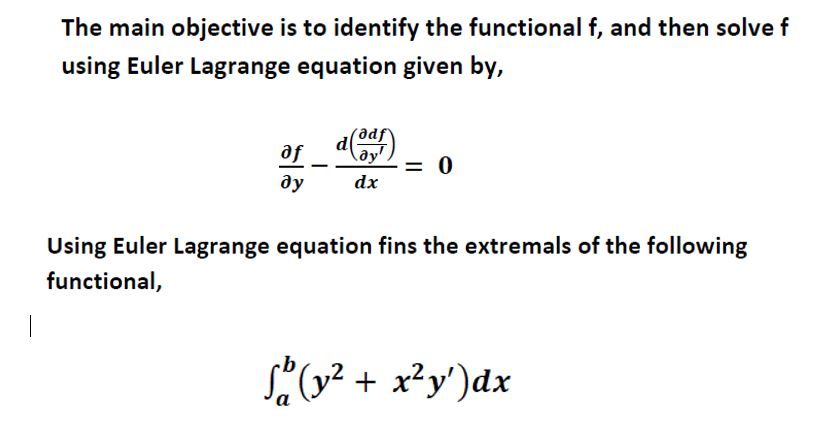 Solved The main objective is to identify the functional f, | Chegg.com