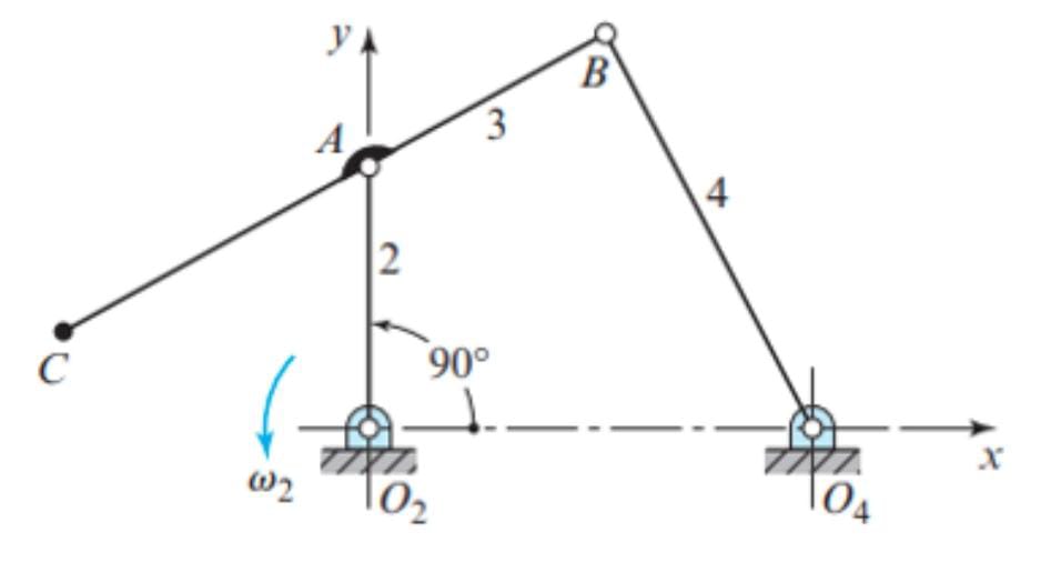 The input crank of the lever mechanism shown rotates | Chegg.com