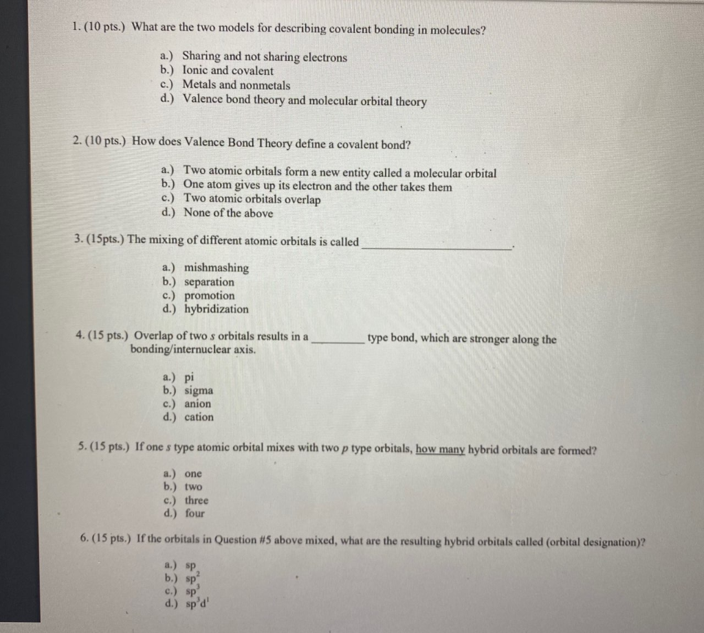 Solved 1. (10 pts.) What are the two models for describing | Chegg.com