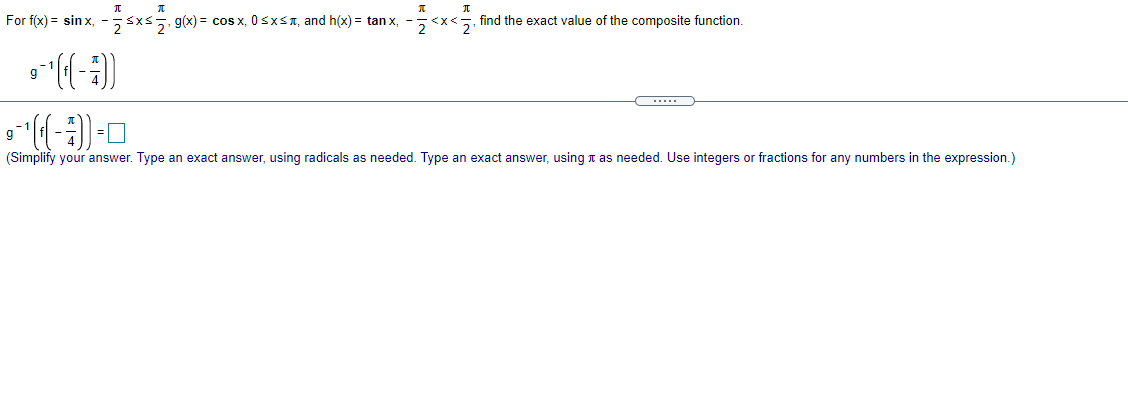 Solved л л For f(x) = sinx, - 3x3 g(x) = cos x, 0 sxs it, | Chegg.com