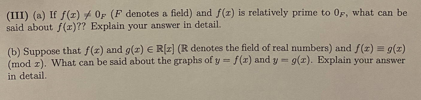 Solved Please write proper mathematical proofs. This is for | Chegg.com