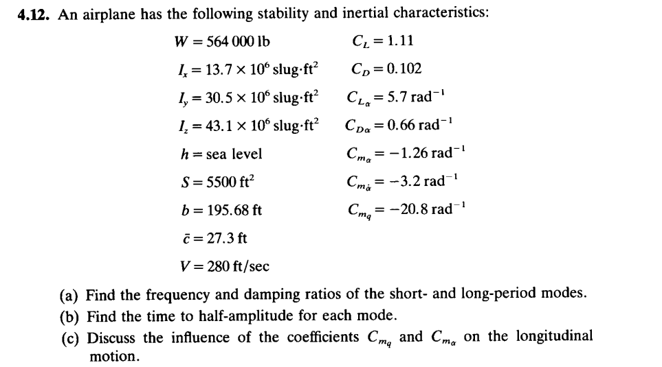 Solved 4.7. ﻿Use the short- ﻿and long-period approximations | Chegg.com