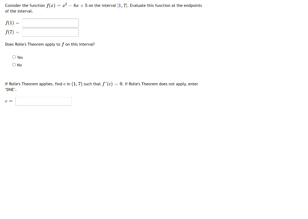 Solved Consider the function f(-2) = 72 – 8.0 + 5 on the | Chegg.com