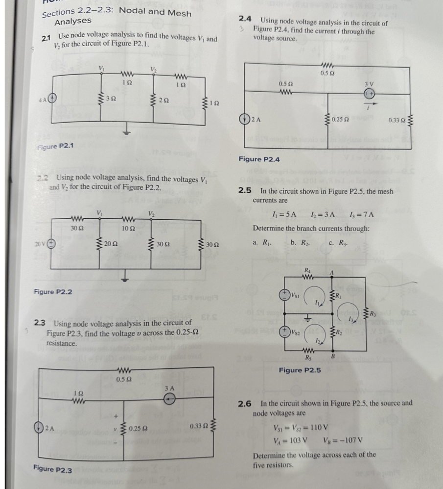 Solved Sections 2.2-2.3: Nodal and Mesh Analyses 2.1 Use | Chegg.com