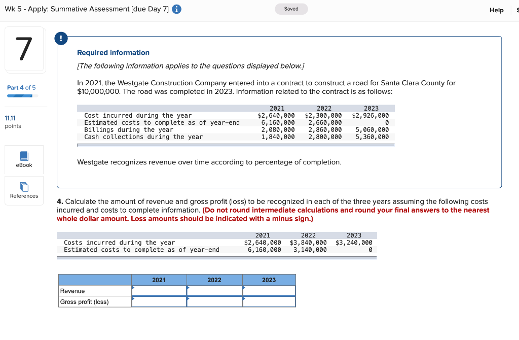 Solved Help Save & Exit Submit Wk 5 - Apply: Summative | Chegg.com