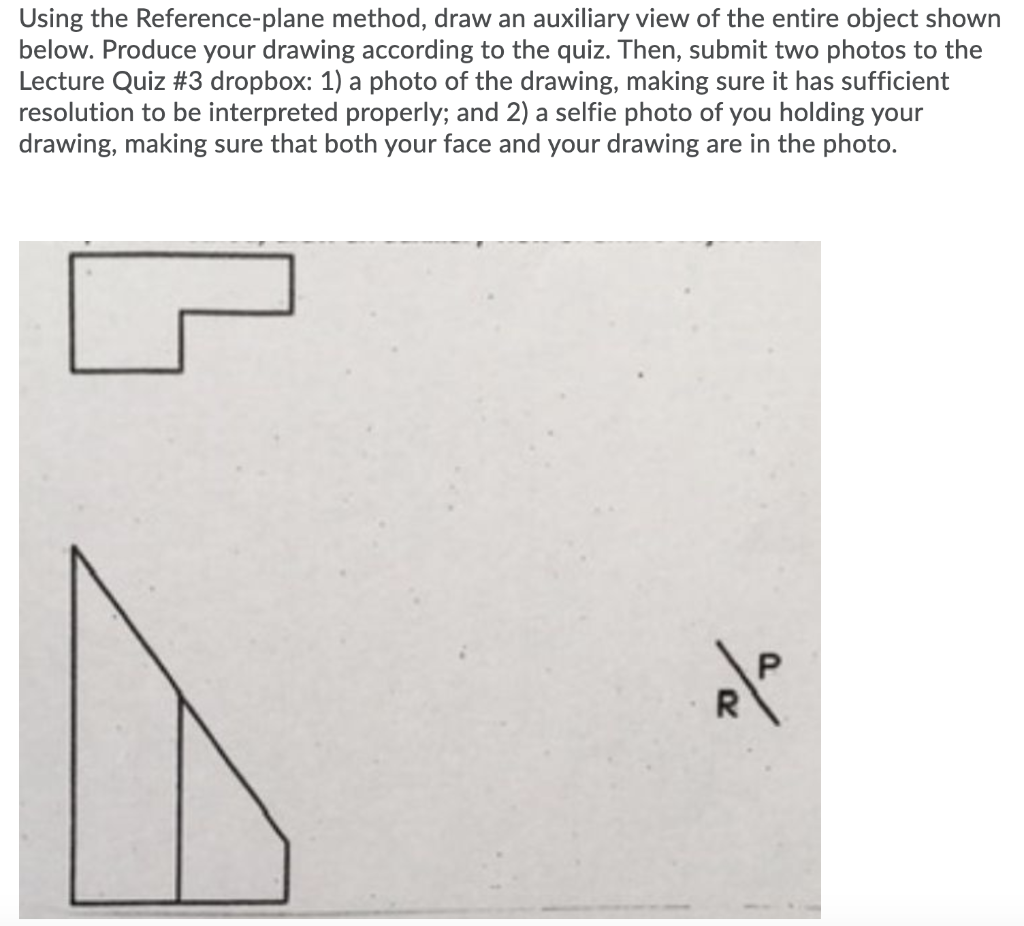 Solved Using the Reference-plane method, draw an auxiliary | Chegg.com