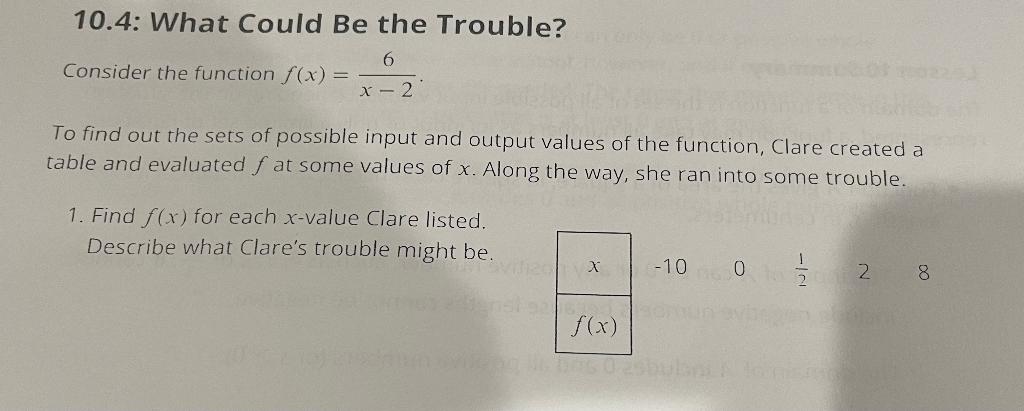 Solved 10.4: What Could Be the Trouble? Consider the | Chegg.com