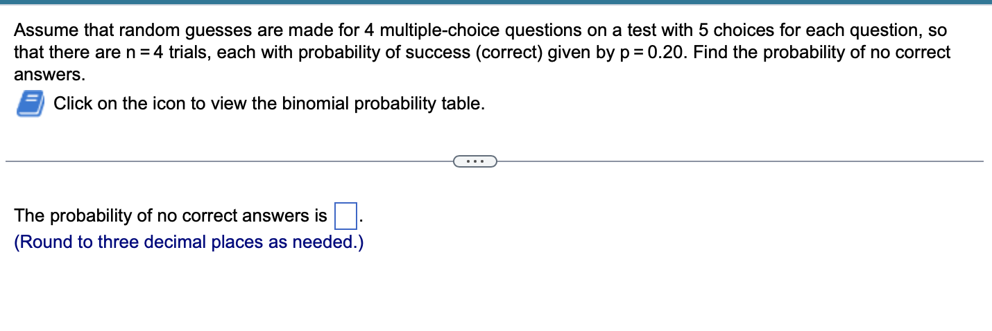 Solved Assume that random guesses are made | Chegg.com