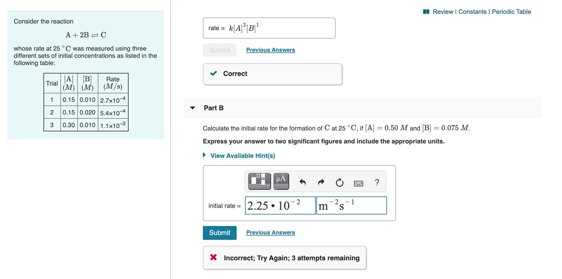 Solved Review Constants Periodic Table Part D For the | Chegg.com