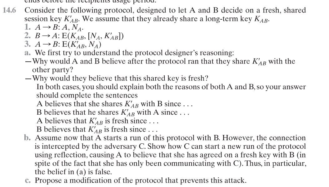 Solved 14.6 ﻿Consider the following protocol, designed to | Chegg.com