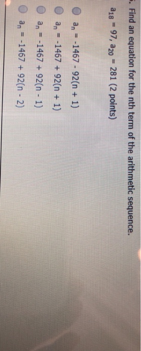 Solved . Find an equation for the nth term of the arithmetic | Chegg.com