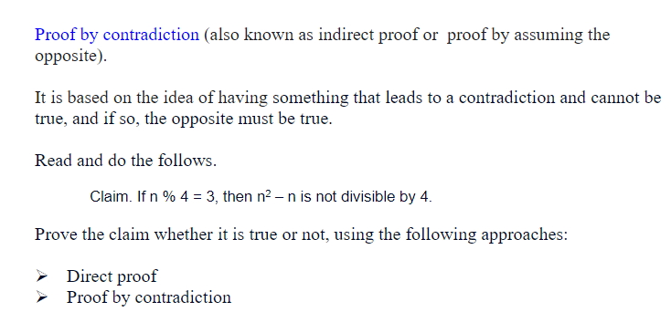 Solved Proof by contradiction (also known as indirect proof | Chegg.com