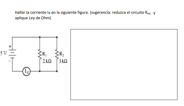 Solved Hallar la corriente Ix en la siguiente figura. | Chegg.com