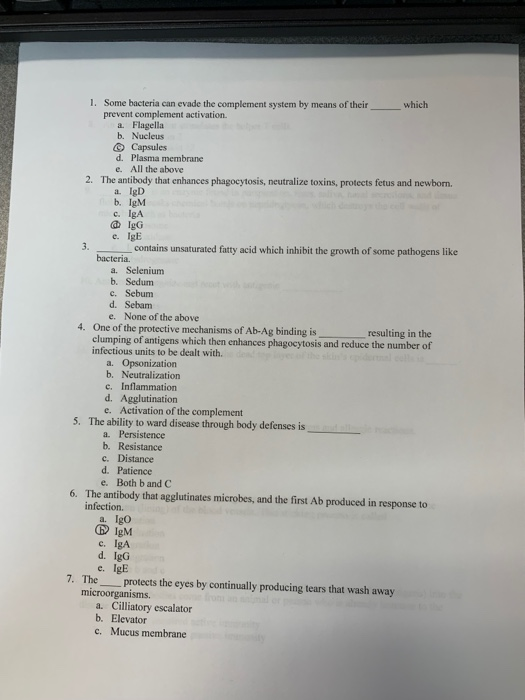 Solved Some bacteria can evade the complement system by | Chegg.com