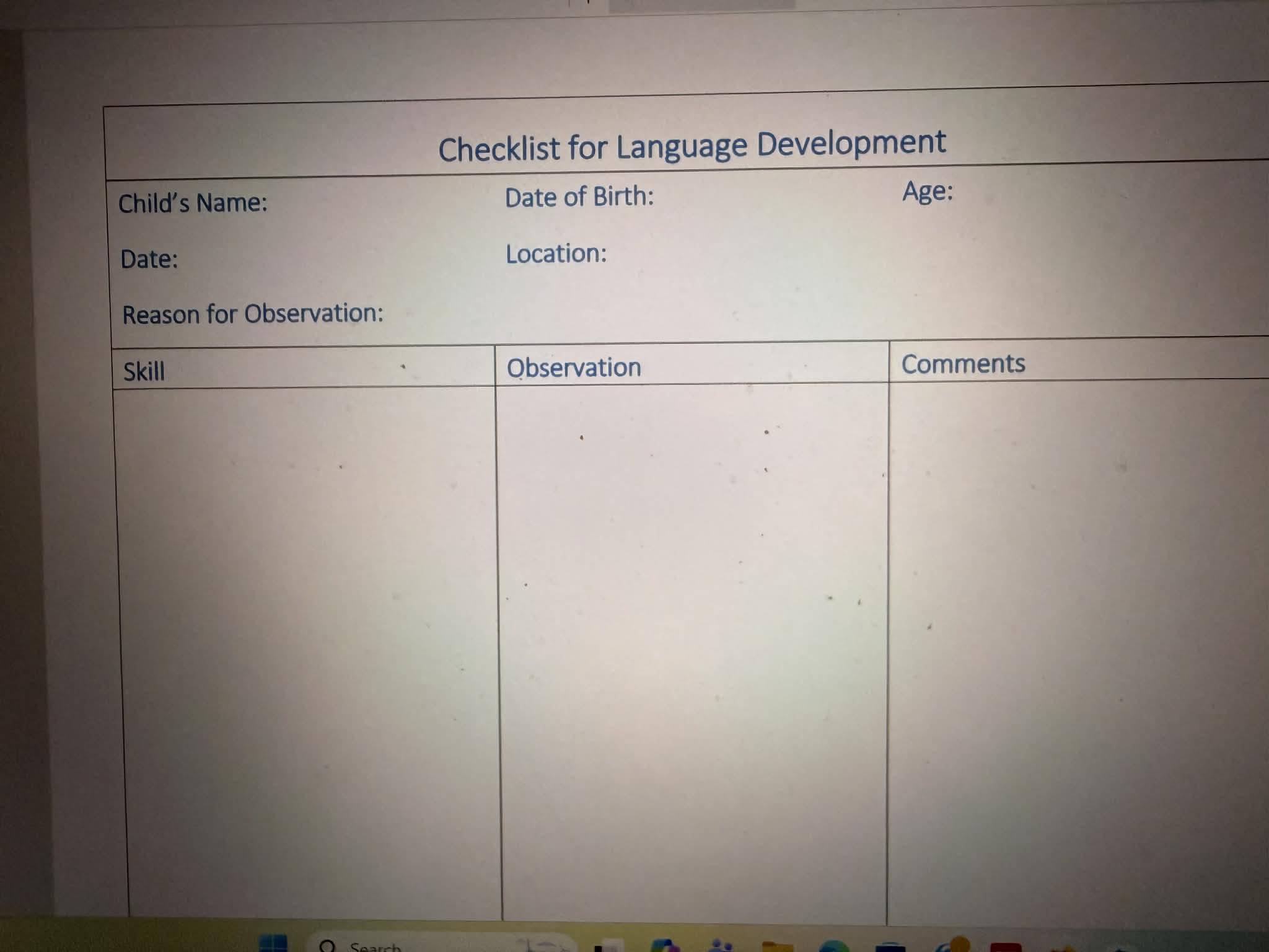Solved Write the checklist for language developmental for | Chegg.com
