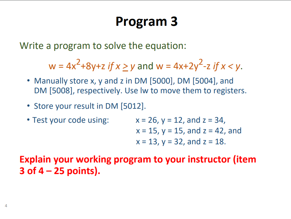 Solved Program 3 Write a program to solve the equation: W = | Chegg.com