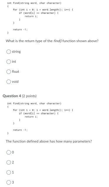 Solved Int Findstring Word Char Character For Int 101 2484