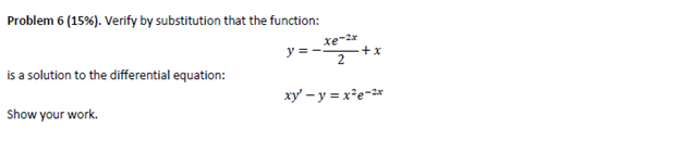 Solved Verify by substitution that the | Chegg.com