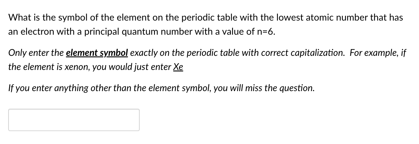 Solved What is the symbol of the element on the periodic | Chegg.com