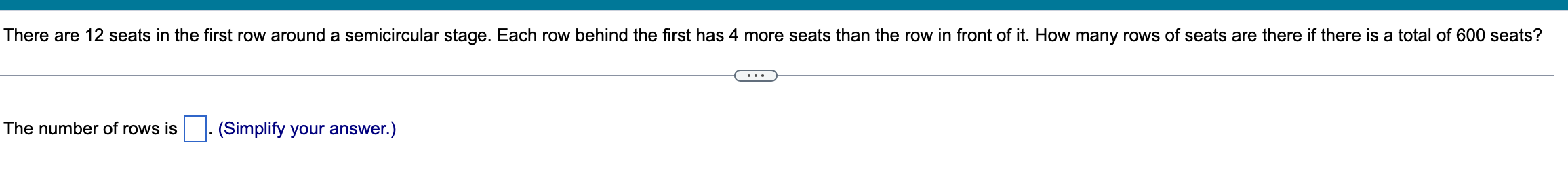 Solved The number of rows is (Simplify your answer.) | Chegg.com