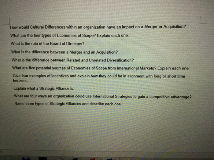 Solved How would Cultural Differences within an organization | Chegg.com