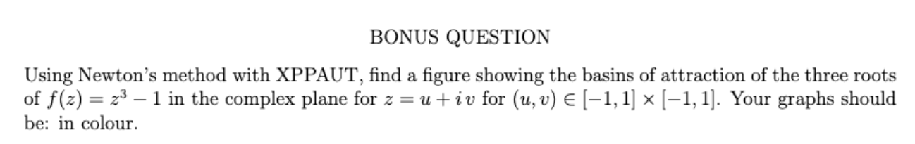 Solved Using Newton's method with XPPAUT, find a figure | Chegg.com