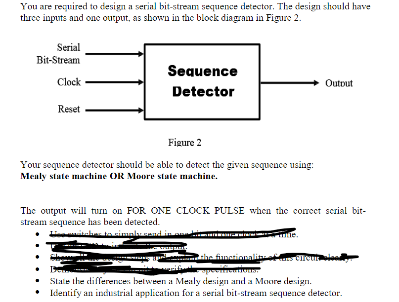 Solved You are required to design a serial bit-stream | Chegg.com