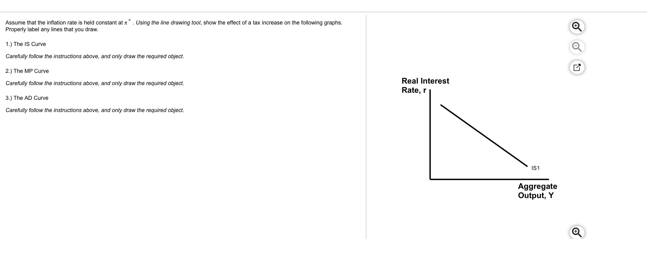 ". Using the line drawing tool, show the effect of a | Chegg.com