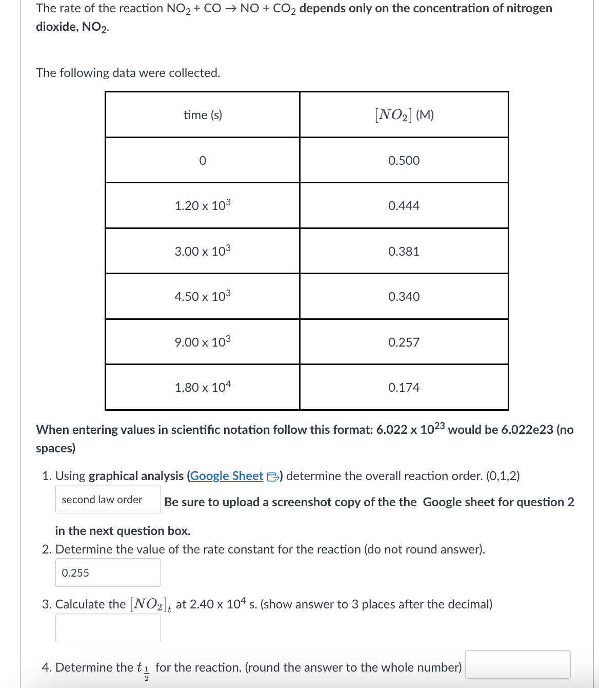 Solved The rate of the reaction NO2+CO→NO+CO2 depends only | Chegg.com
