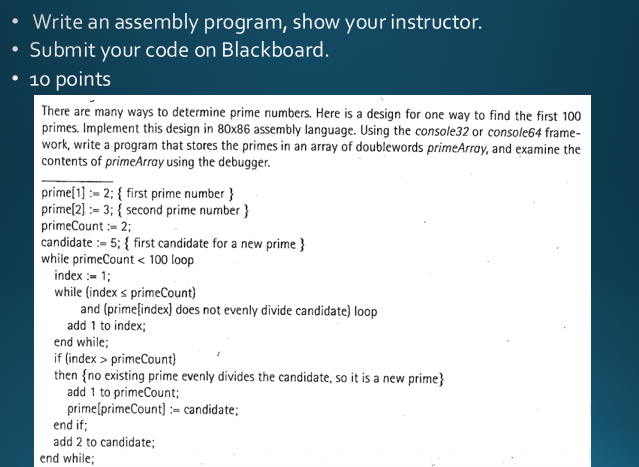 Solved Write an assembly program, show your instructor. | Chegg.com