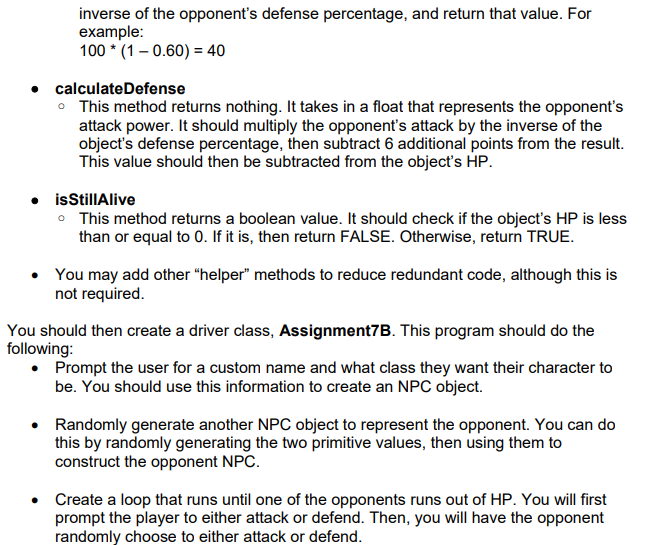 Solved Assignment 7b Battle For Our Last Assignment In Cse 1599