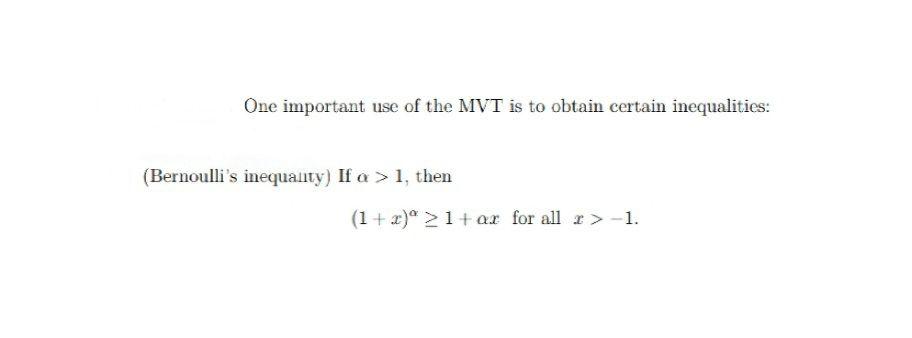 Solved One important use of the MVT is to obtain certain | Chegg.com