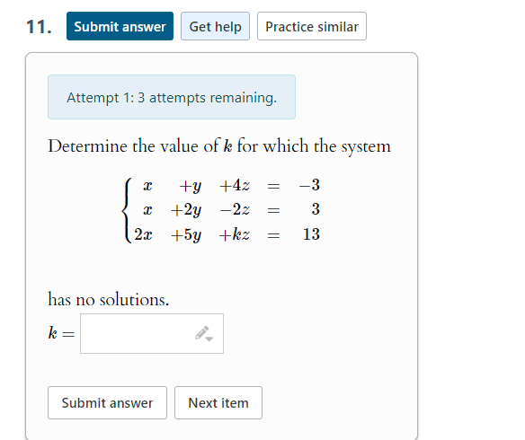 Solved Attempt 1: 3 ﻿attempts remaining.Determine the value | Chegg.com