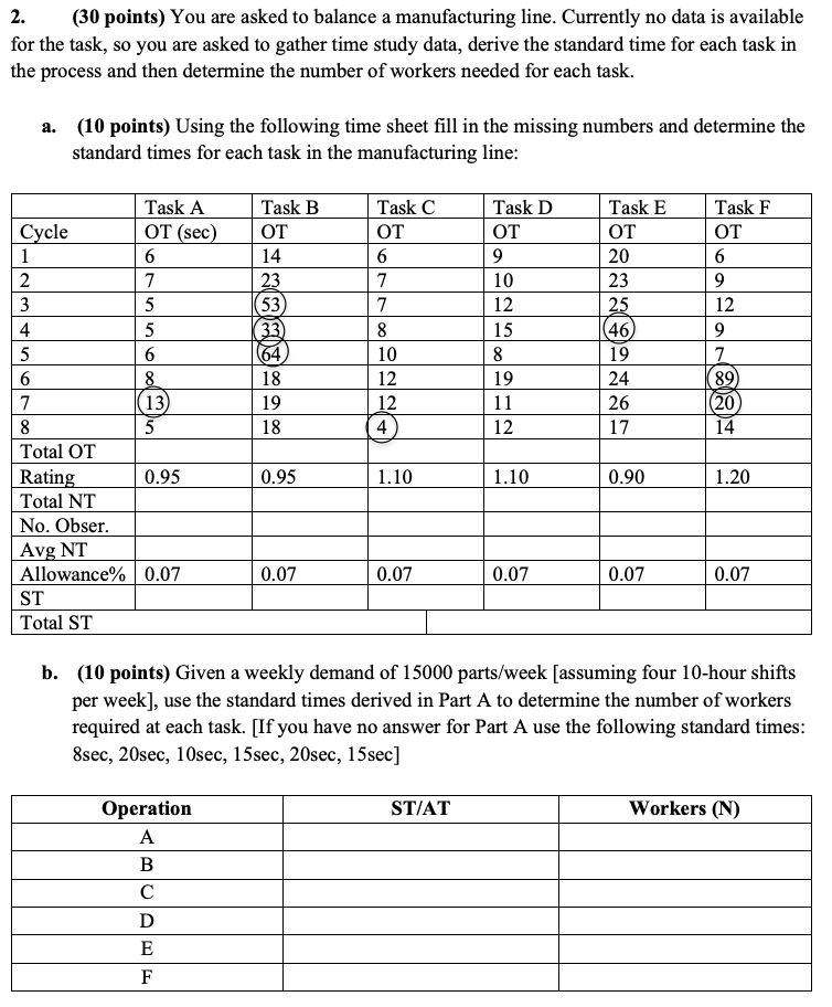 Solved ( 30 ﻿points) ﻿You are asked to balance a | Chegg.com