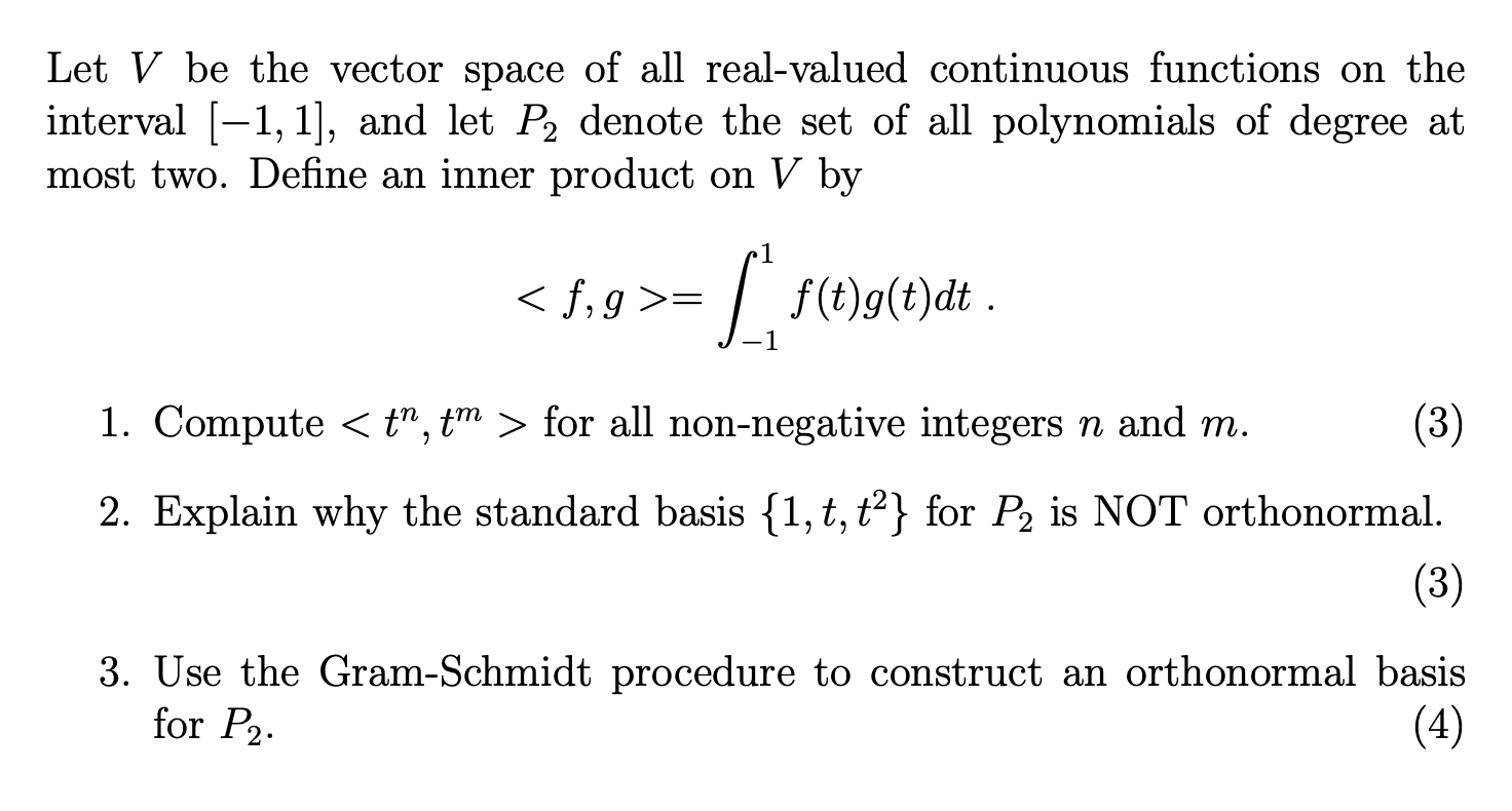 Solved Let V be the vector space of all real-valued | Chegg.com