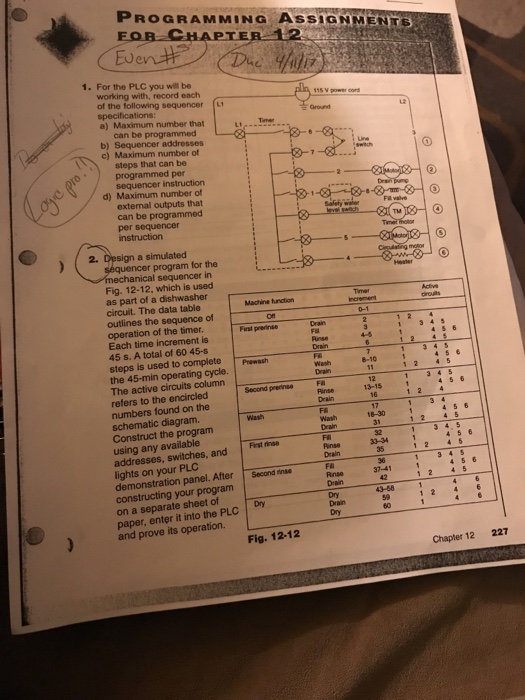 PROGRAMMING ASSIGNMENTS EOB CHAPTER 12 1. For the PLC | Chegg.com