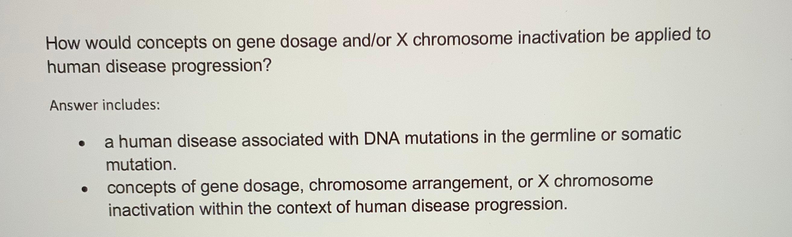 Solved How would concepts on gene dosage and/or X chromosome | Chegg.com