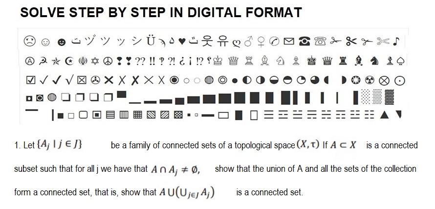 Solved 1. Let {Aj∣j∈J} be a family of connected sets of a | Chegg.com