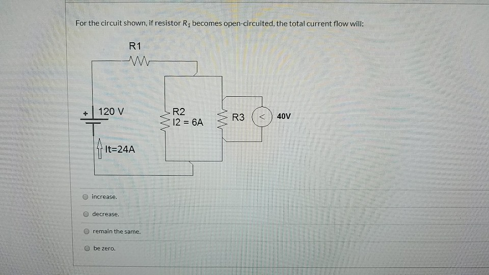 Solved For the circuit shown, the current flow through | Chegg.com