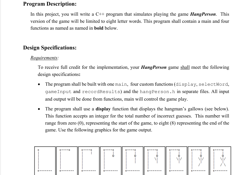 Solved Program Description: In this project, you will write | Chegg.com