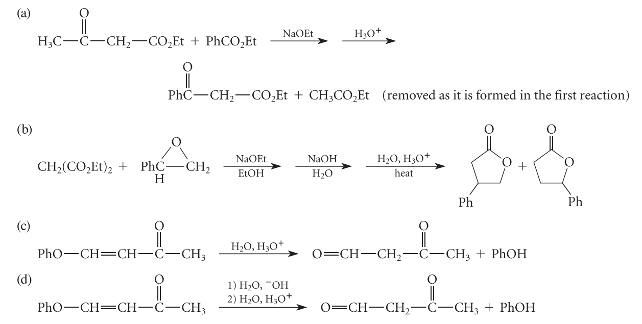 Solved NaOEt Hz0+ | HỌC &–CH2–CO,Et + PhCOEt be | Chegg.com