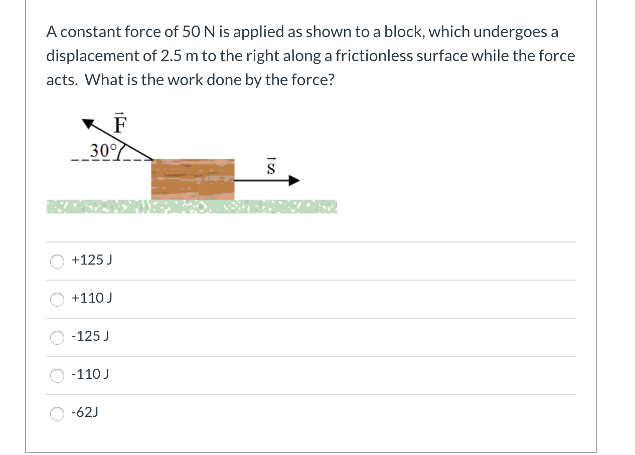 Solved A constant force of 50 N is applied as shown to a | Chegg.com