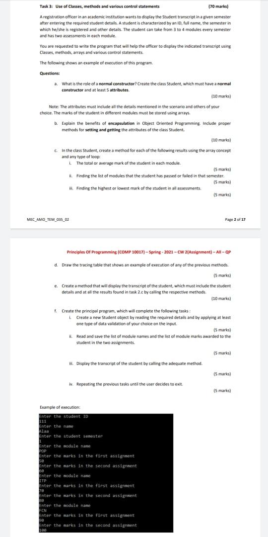 Solved Task 3 Use Of Classes Methods And Various Control 8348